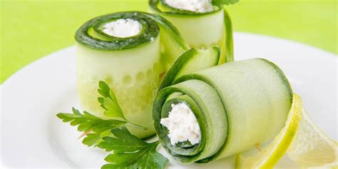 Receta Rollitos De Pepino Con Queso Sencilla Cocina Rico