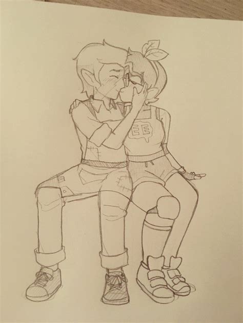Owl House Hunter Willow Kiss Drawing
