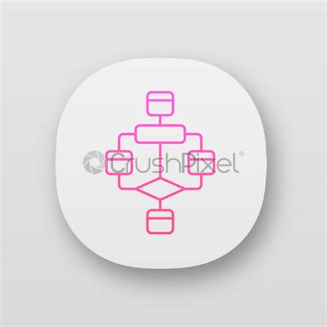 Flowchart App Icon Diagram Visualization Of Process Problem Solving
