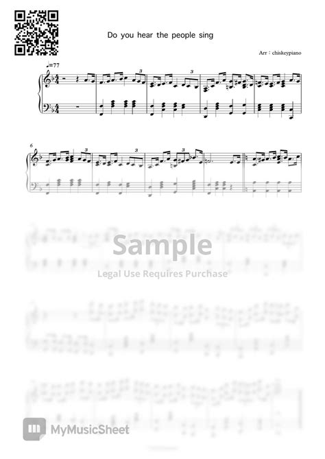 Les Miserables Do You Hear The People Sing Sheets By Chiskeypiano