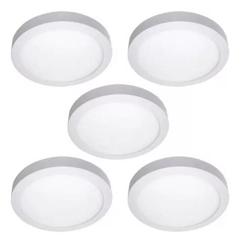 L Mpara Plaf N Led De Techo Elgin Sobrepor Redondo Color Blanco C Lido