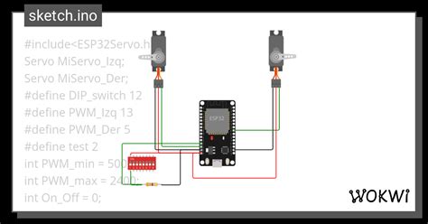dos servos wokwi esp32 stm32 arduino simulator
