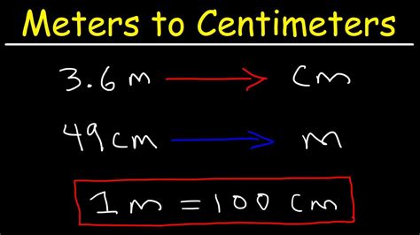 How To Convert From Meters To Centimeters And Centimeters To Meters