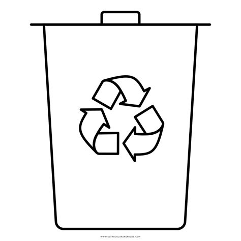 Lixeira De Reciclagem Desenho Para Colorir Coloring City