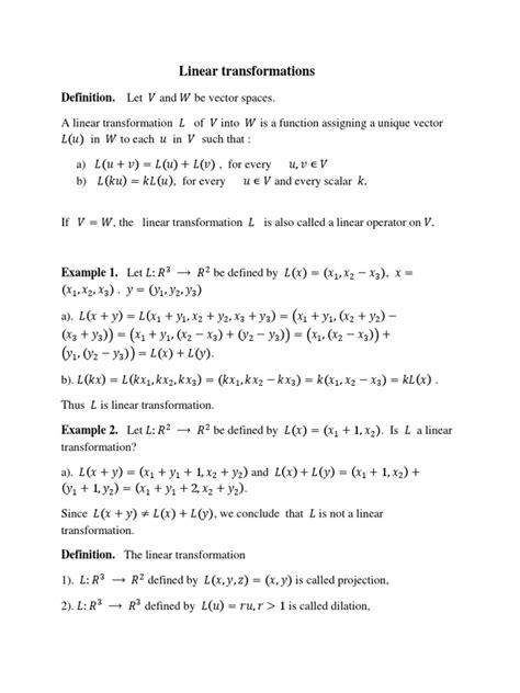 3 3 linear transformations pdf linear subspace vector space