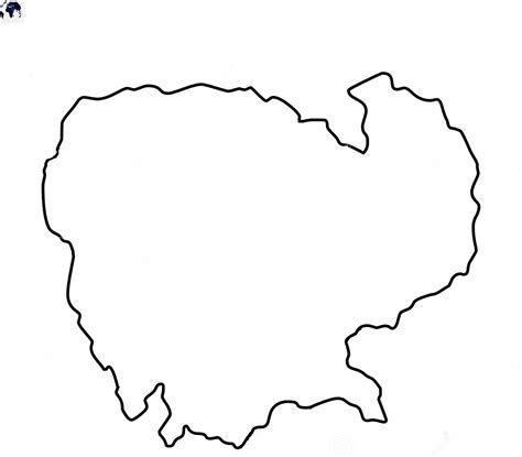 Printable Blank Cambodia Map With Outline Transparent Map Cambodia