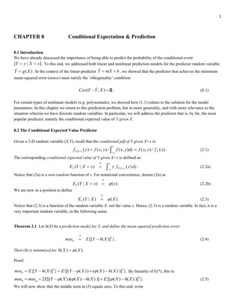 chapter 8 conditional expectation