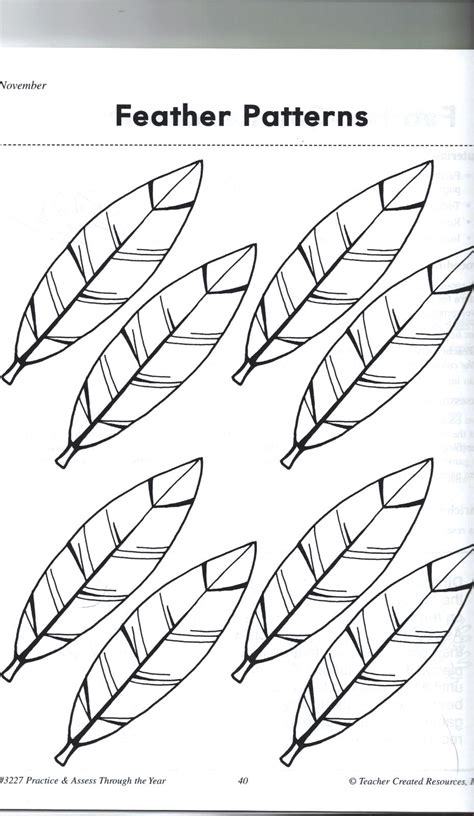 Printable Turkey Feather Outline