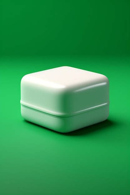 Una Caja Blanca Con Una Tapa Blanca Que Dice A En Ella Foto Premium