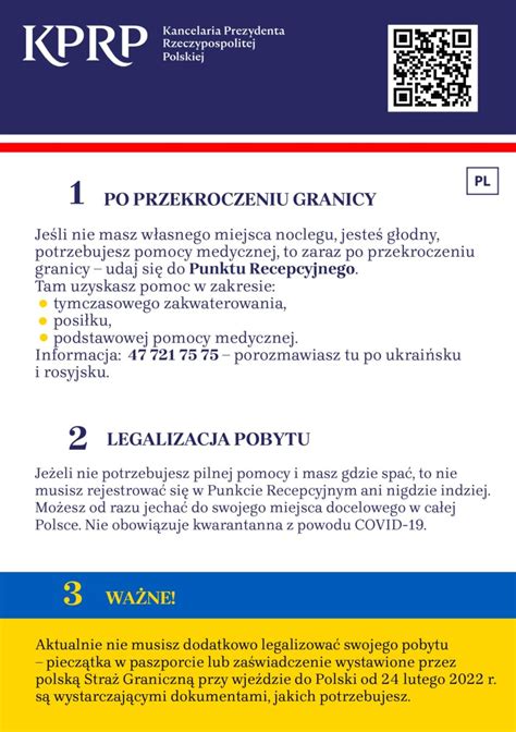 Ulotka informacyjna i poradnik dla osób przyjmujących uchodźców z
