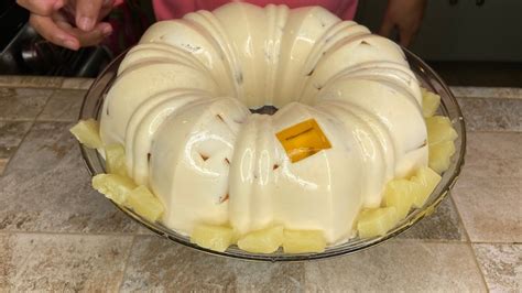 Gelatina de piña con queso muy facil YouTube