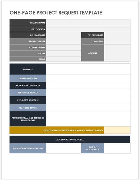 Free Project Request Form Template Free Printable Templates The Best