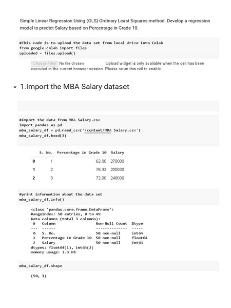lab4 slr ipynb colaboratory pdf ordinary least squares coefficient of determination