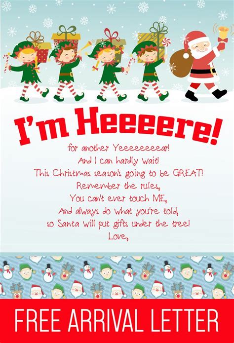 Elf On The Shelf Letters Printable