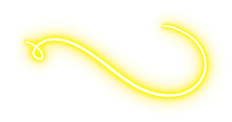Yellow Glowing Neon Curved Line 24684000 PNG