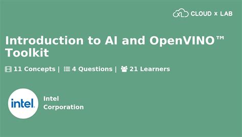 Introduction To AI And OpenVINO Toolkit CloudxLab