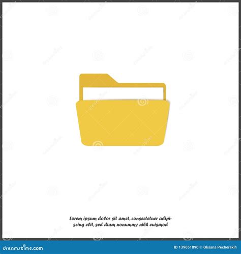Icono Amarillo De La Carpeta Con Una Hoja De Papel Icono De La Carpeta