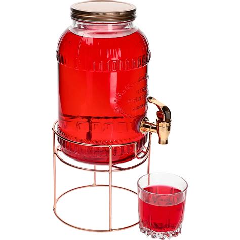 SŁÓJ z KRANIKIEM 3 8L na WODĘ NAPOJE SOK LEMONIADĘ ALKOHOL DRINKI WÓDKĘ