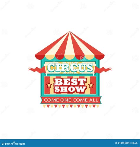 Welcome To Circus Carnival Invitation Signboard Stock Vector