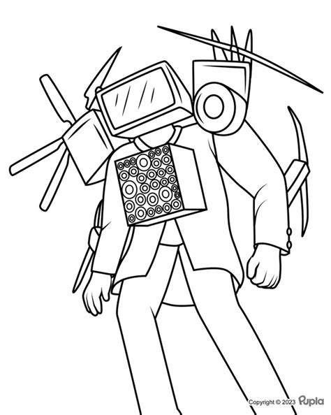 Dibujo Para Colorear Skibidi Toilet Titan Tv Man Colorear Gratis