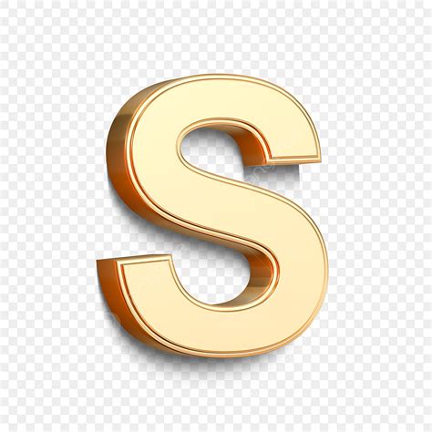 3d Letra S Lujo Dorado PNG Dibujos Dorado Lujo Carta PNG Y PSD Para