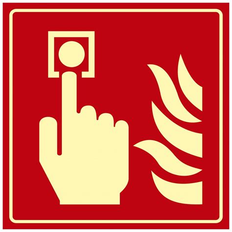SEÑAL HOMOLOGADA DE PULSADOR ALARMA SOLO PICTOGRAMA AMBAR ITC