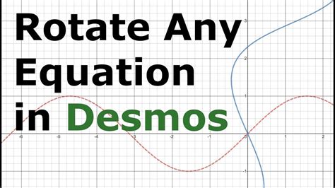 how to rotate a function using desmos youtube