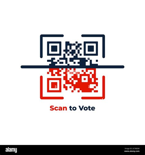 Voting Online Concept Qr Code Scan To Vote Banner Scanning Process