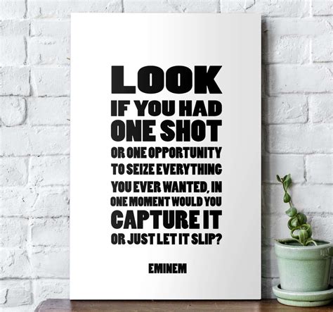 One Shot Song Lyric Music Canvas Wall Art TenStickers