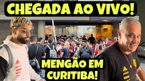 AO VIVO DIRETO DE CURTIBA CHEGADA DO FLAMENGO NO HOTEL PARA JOGO