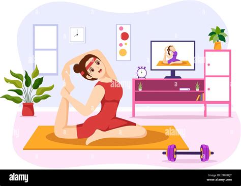 Yoga y Meditación Prácticas Ilustración con Beneficios para la Salud