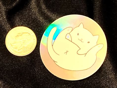 Cat Butt Bongos Holographic Sticker Etsy UK