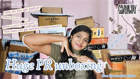Unboxing Huge Pr Packages Q A Prunboxing Unboxing Yasaswini
