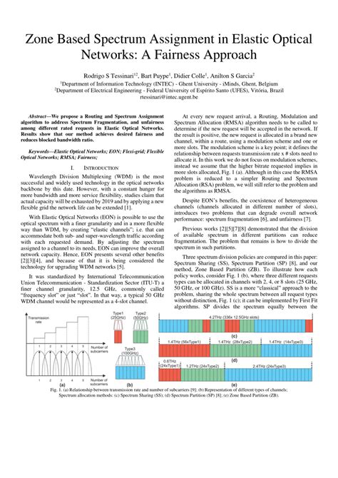 pdf zone based spectrum assignment in elastic optical networks a fairness approach