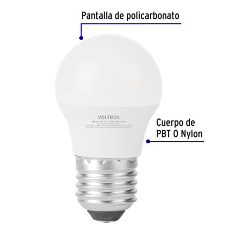 Ficha Tecnica Lámpara de LED A19 3 W luz cálida Volteck