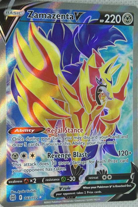 Zamazenta V 163 172 Full Art Enkeltkort Fra Brilliant Stars