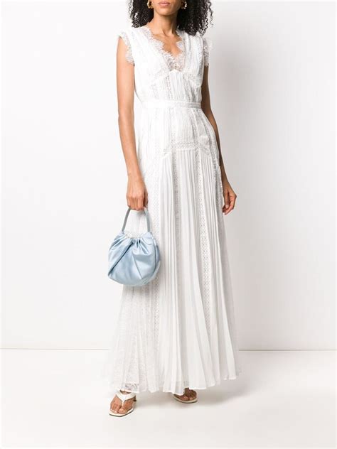 Self Portrait Lace Panel Maxi Dress Shopstyle
