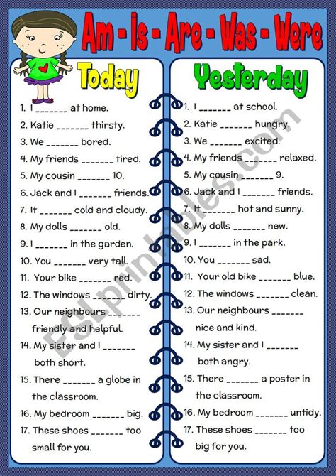 Is Am Are Worksheet For Class 1