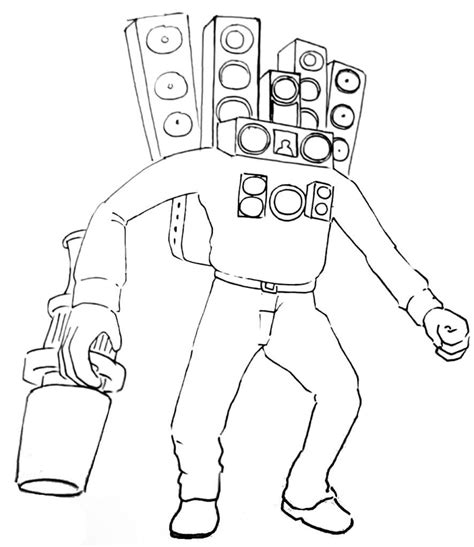 Desenhos De Skibidi Toilet Titan Speakerman Para Colorir E Imprimir