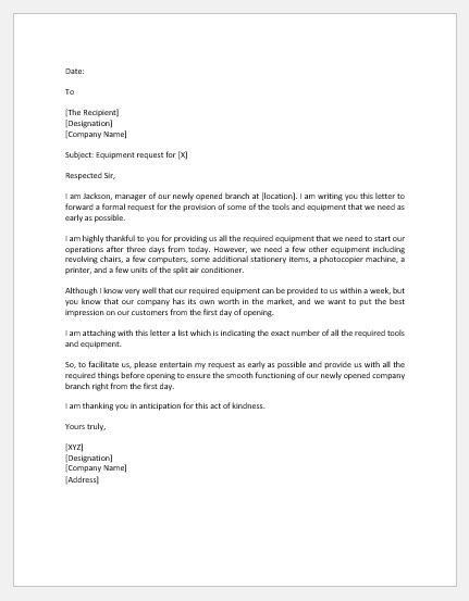 Fine Beautiful Tips About Sample Letter To Request Office Equipment