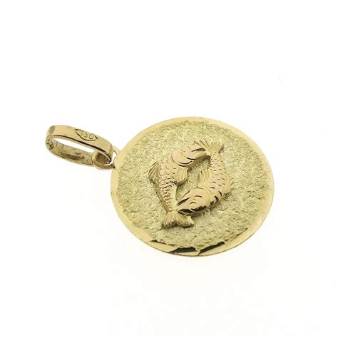 18 Krt Gouden Sterrenbeeld Hanger Vissen Juweelwinkel Nl