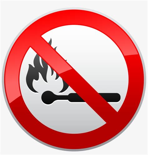 No Naked Flames Prohibition Sign Png Clipart Sign 5000x5000 PNG