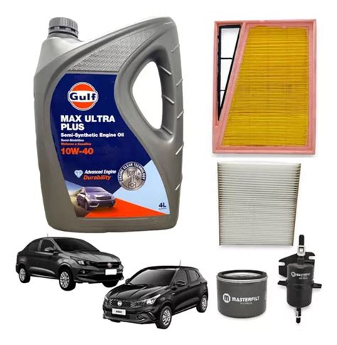 Kit Filtros Fiat Argo Cronos A Aceite Gulf