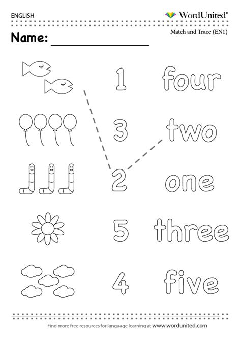 Count And Match To In English Wordunited