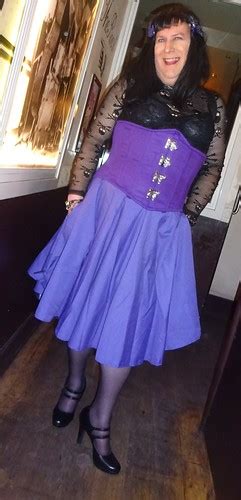 Goth Tgirl Wearing Purple Corset And Skirt Goth Tgirl Wear Flickr