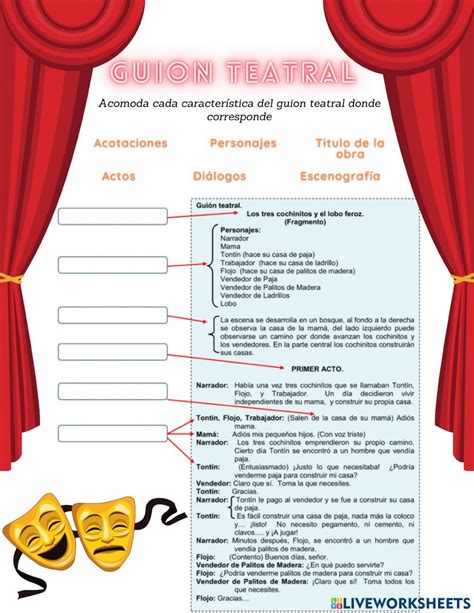 Guion Teatral Worksheet