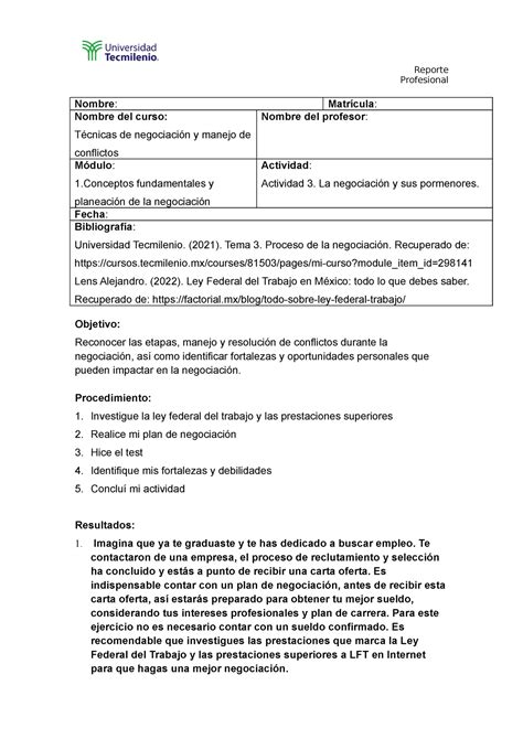 Actividad 3 técnicas de negociación y manejo de conflictos