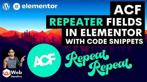 Acf Repeater Fields In Elementor With Code Snippets Advanced Custom