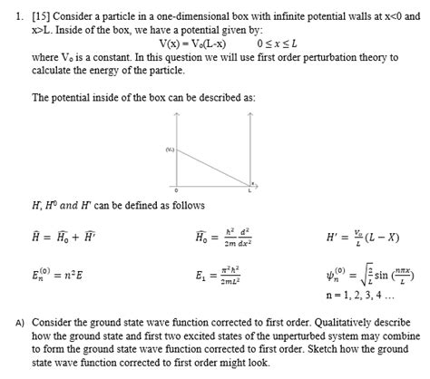solved [15] consider a particle in a one dimensional box