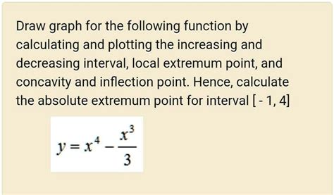 solved draw graph for the following function by calculating and plotting the increasing and